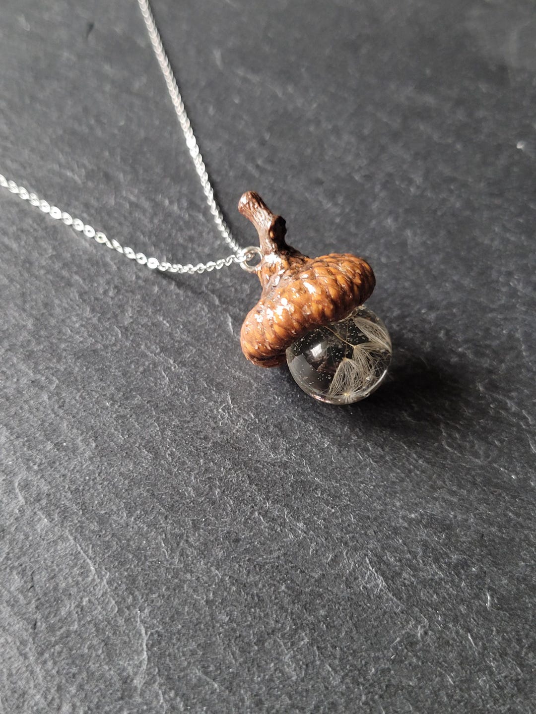 Acorn Necklace, Real, Acorn, Top, Dandelion, Seeds, Pendant, Necklace ...