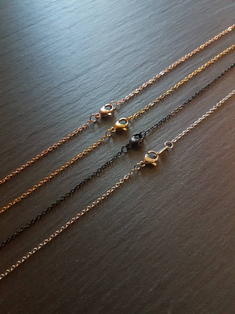 Simple Chain Necklace Various Colours Various Lengths - Etsy