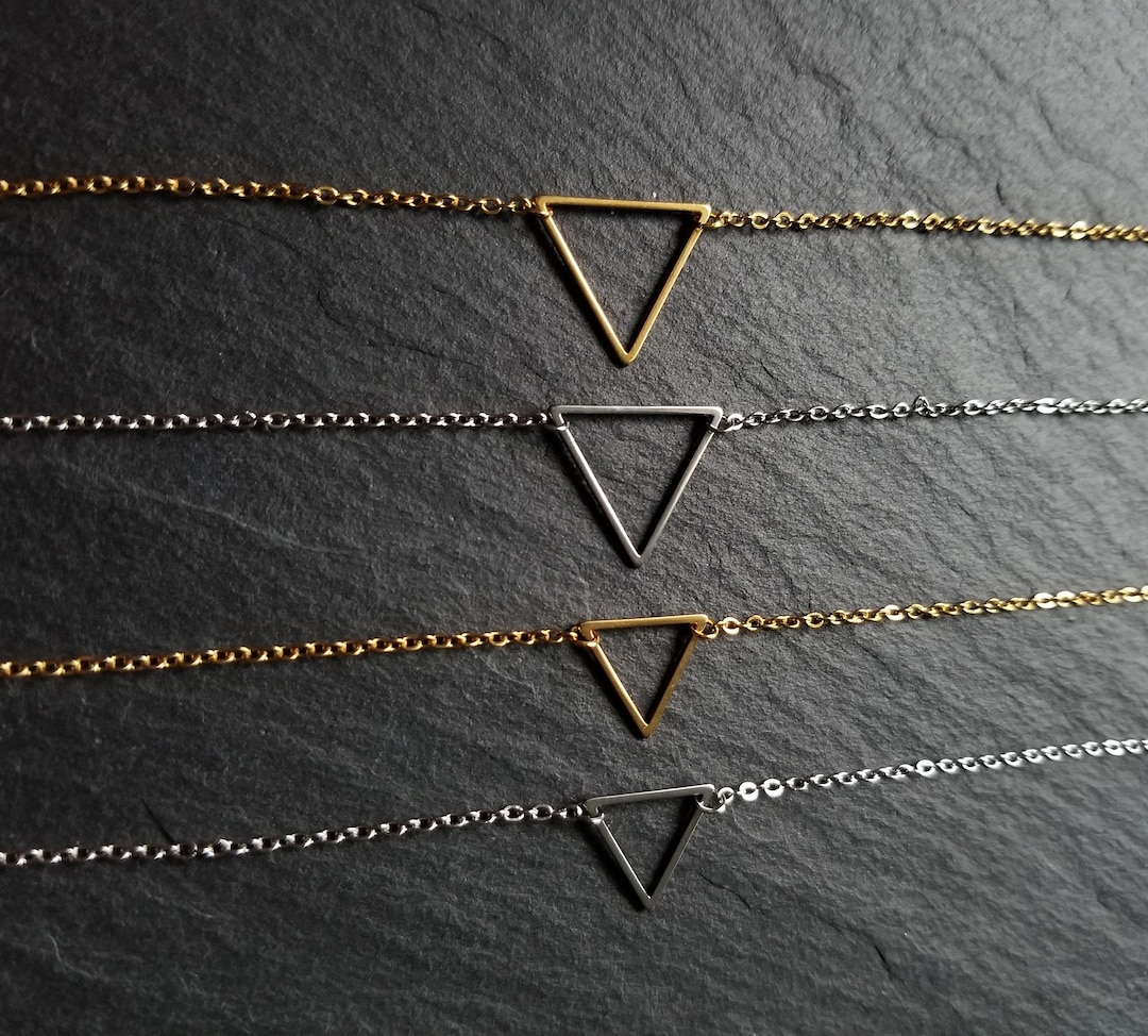 Triangle, Bracelet or Anklet, Geometric, Dainty, Gift, Chain, Various ...