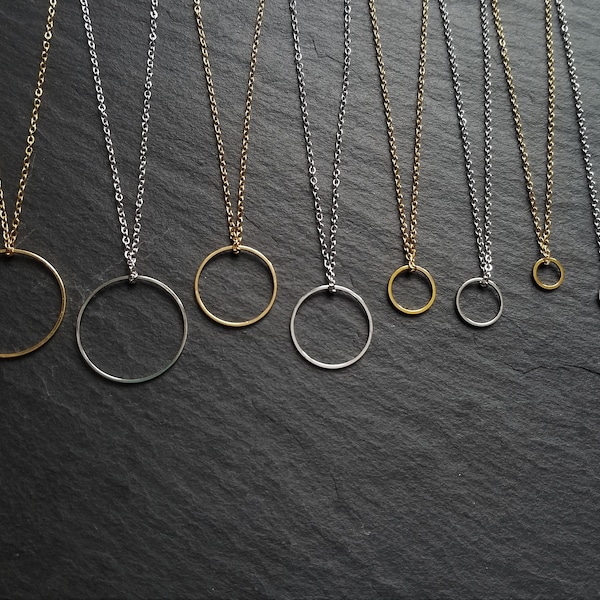 Circle Necklace - Etsy