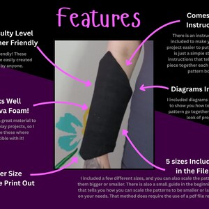 Arm Bracer Pattern - Fantasy Template for Armor Cosplay Costume Warrior ...