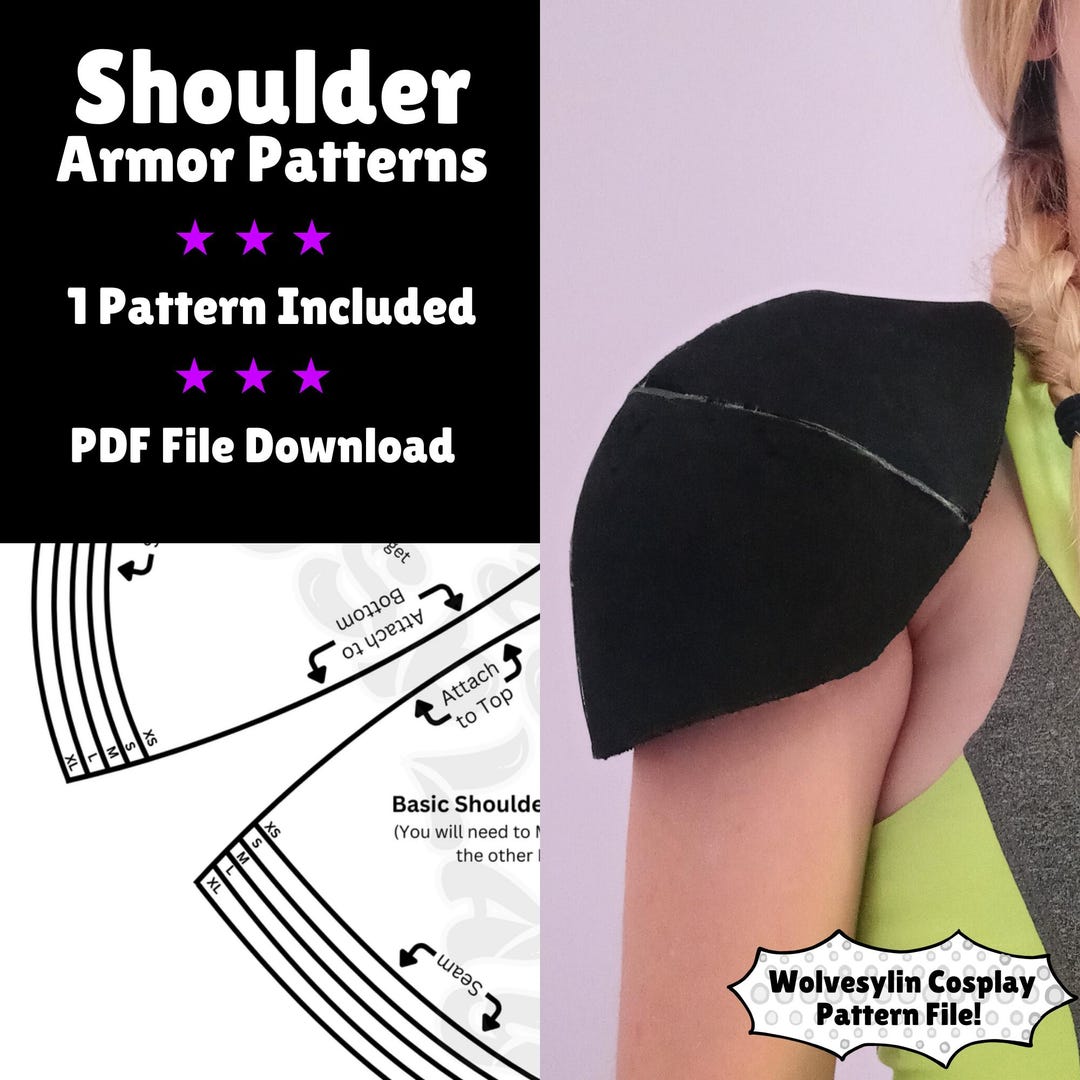 Basic Shoulder Armor Pattern Pauldron Template Perfect for Cosplay ...