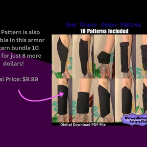 Arm Bracer Pattern - Fantasy Template for Armor Cosplay Costume Warrior ...