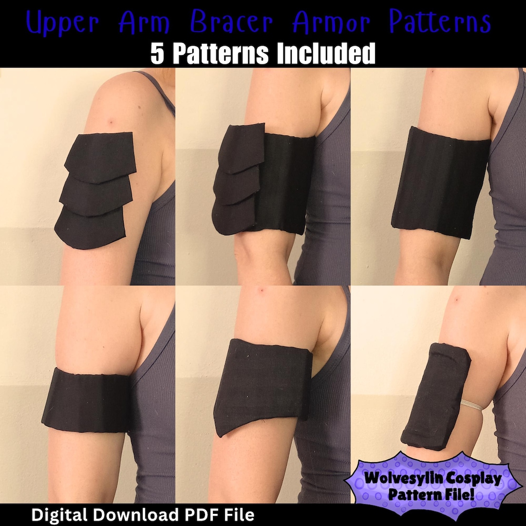 Upper Arm Bracer Armor Patterns DIY Crafting Template for Making Cosplay Costumes You Can Use ...
