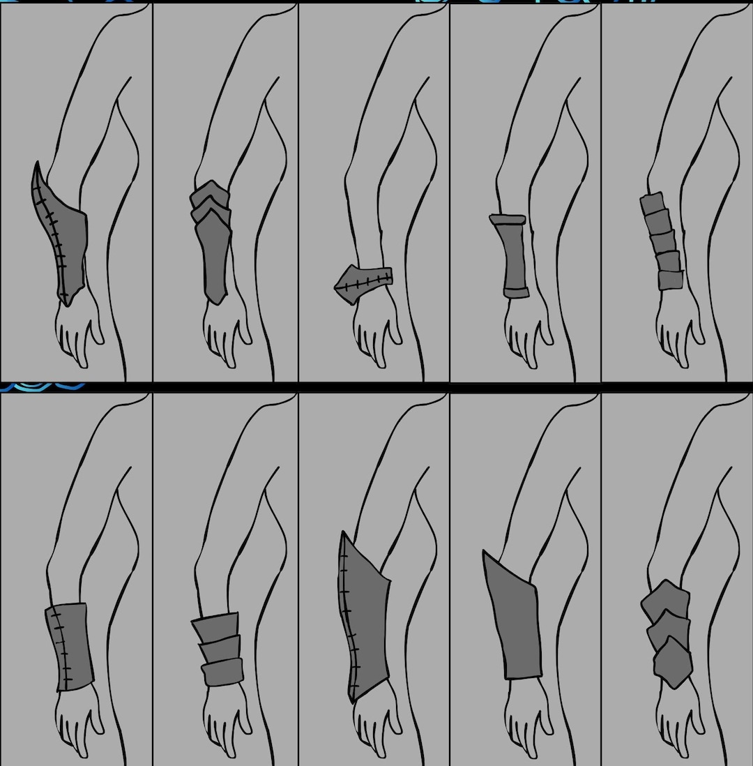 Arm Bracer Patterns 10 Patterns DIY Cosplay Crafting Template You Can ...