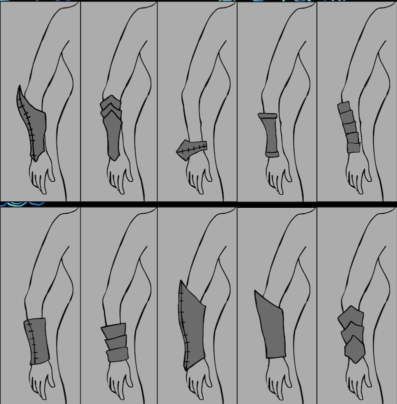 Arm Bracer Patterns 10 Patterns DIY Cosplay Crafting Template You Can ...