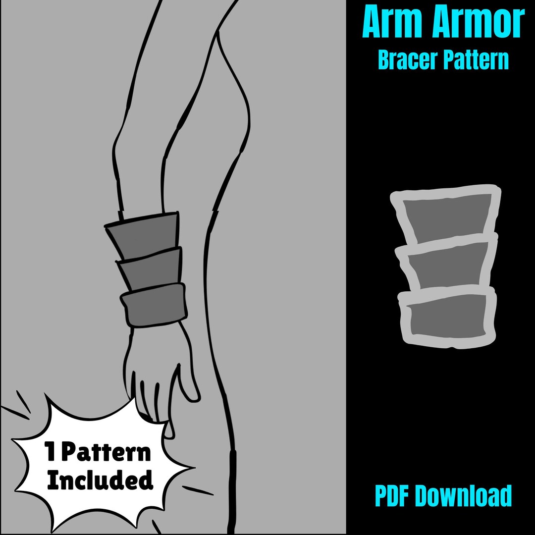 Layered Arm Bracer Pattern Fantasy Medieval Warrior Template That Can ...