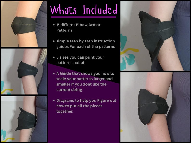 Elbow Arm Armor Pattern Bundle - Warrior Crafting Templates to Create ...