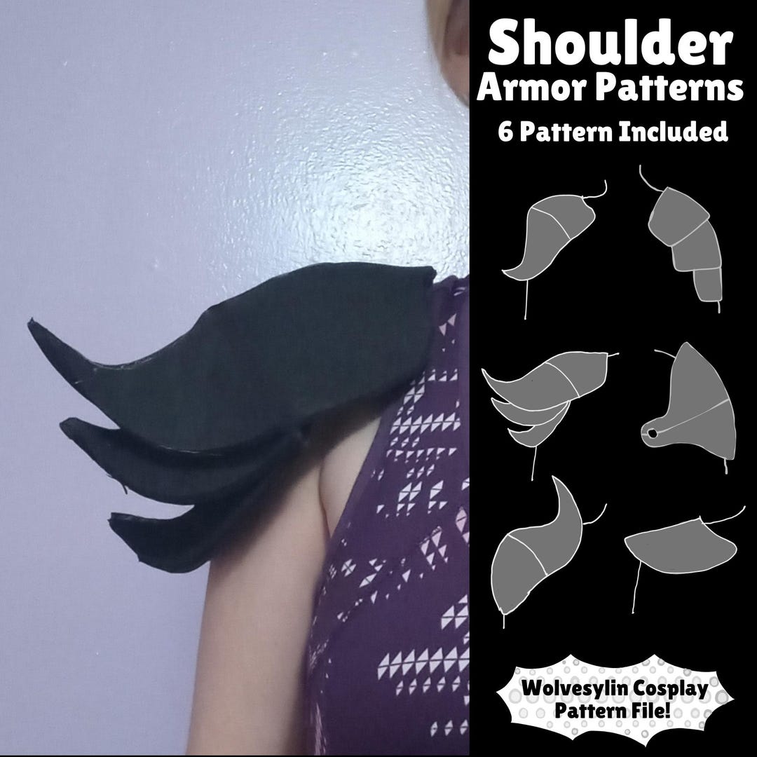 Shoulder Armor Pattern Collection 6 Designs Included Set of Pauldron ...