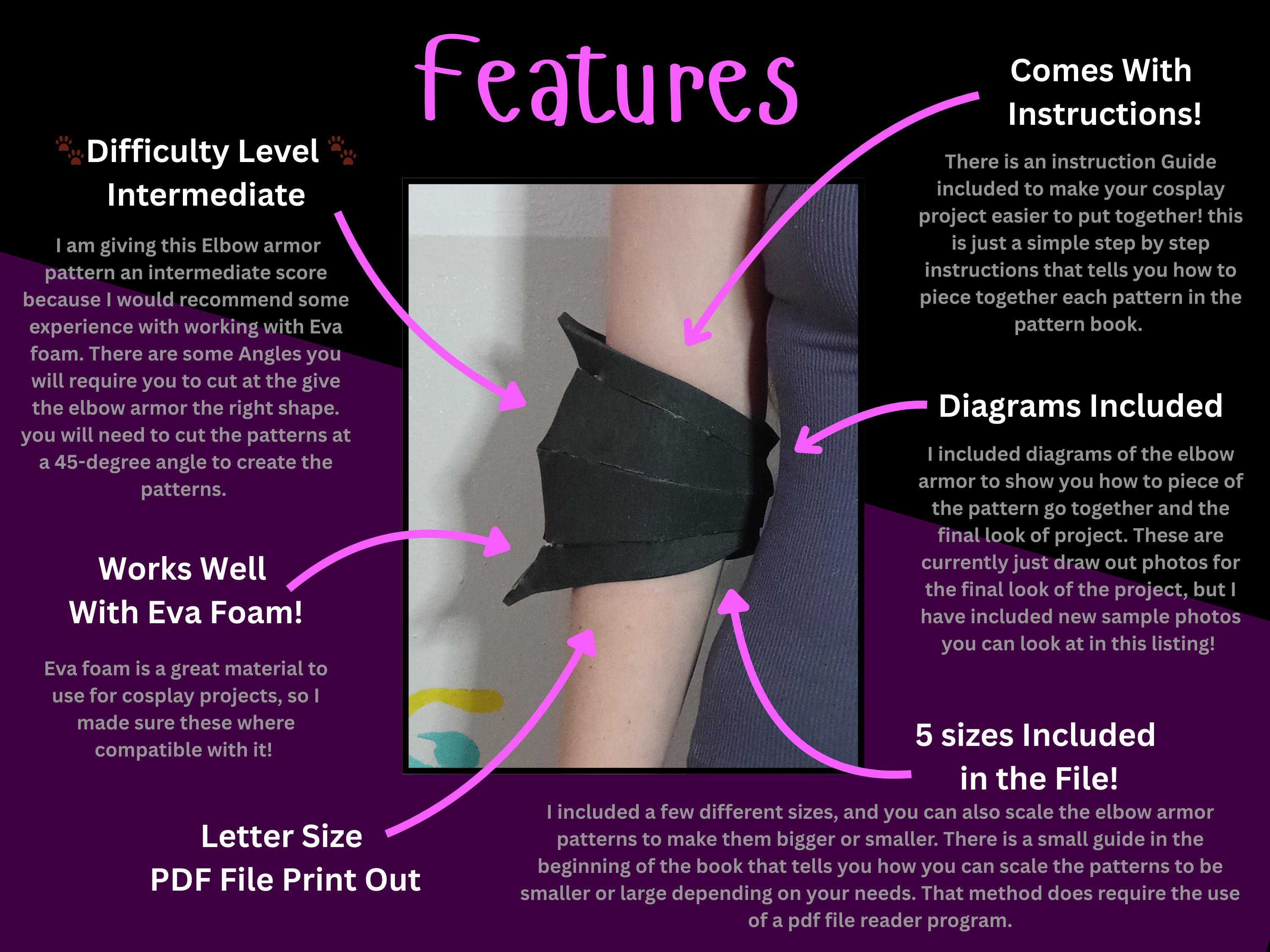 Elbow Arm Armor Pattern Bundle - Warrior Crafting Templates to Create ...