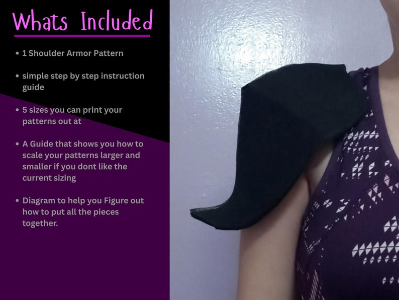 Shoulder Armor Pattern - 1 Design Included - Pauldron Template You Can ...