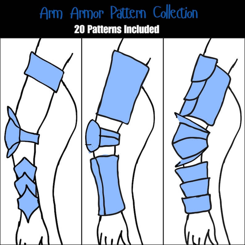 Arm Armor Collection - 20 Patterns Including Elbow, Upper Arm, and ...