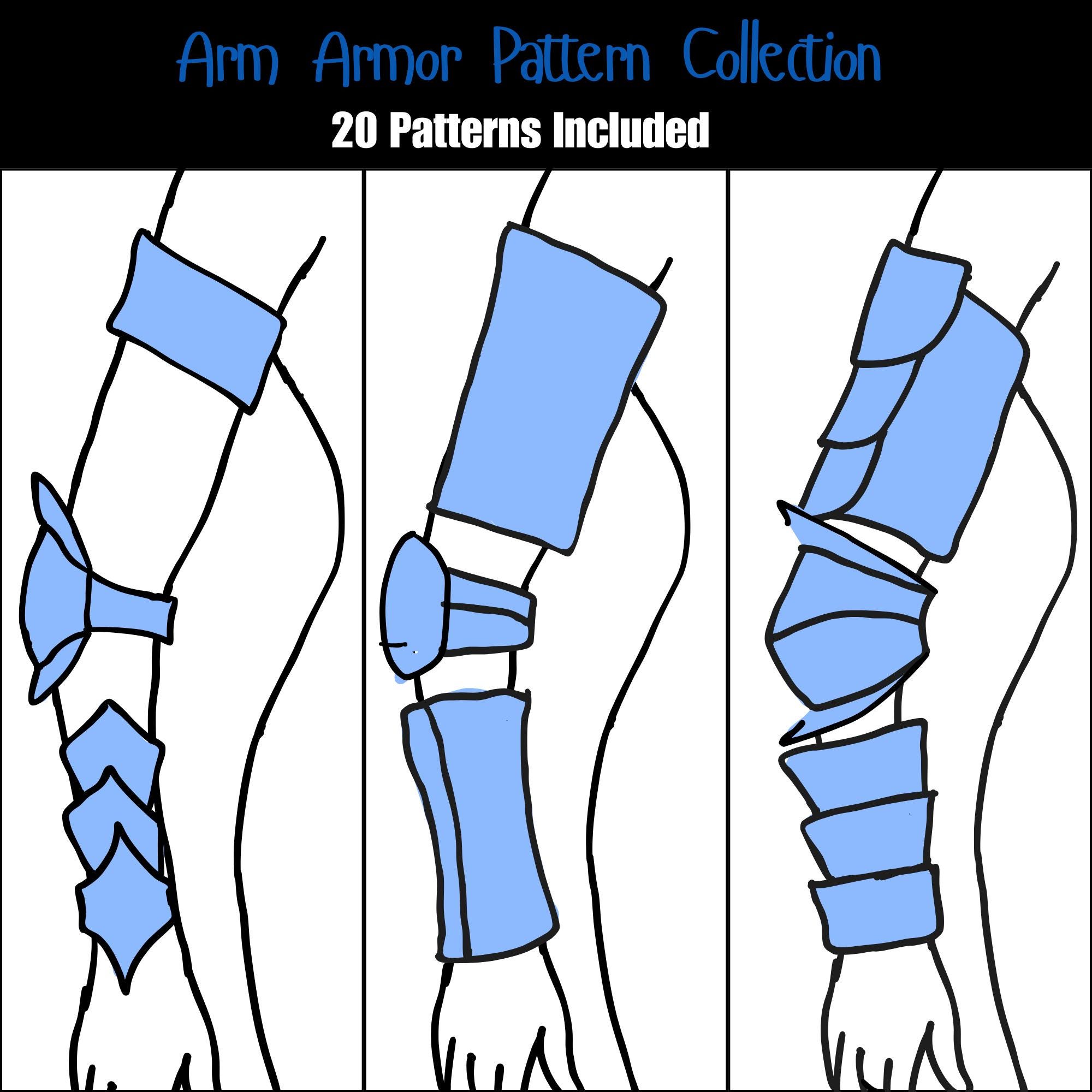 Arm Armor Collection - 20 Patterns Including Elbow, Upper Arm, and ...