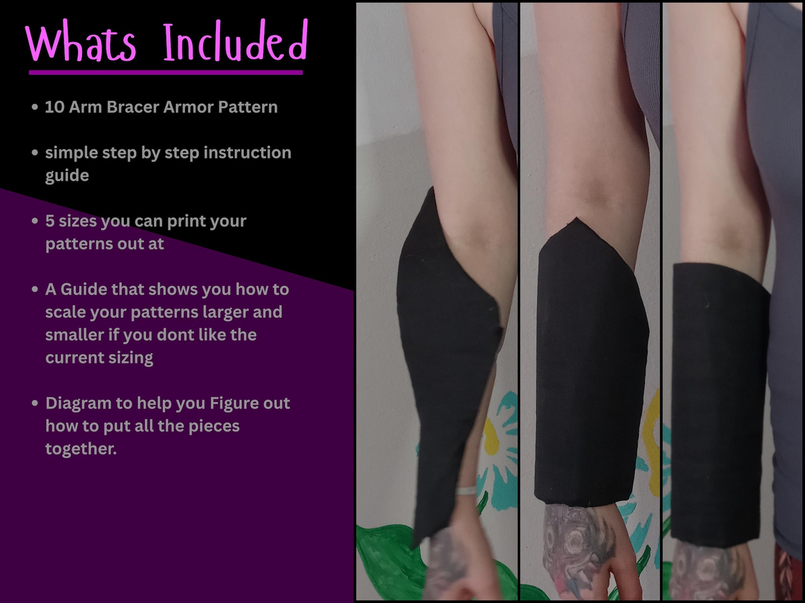 Arm Bracer Patterns - 10 Patterns - DIY Cosplay Crafting Template You Can Use With Eva Foam to ...