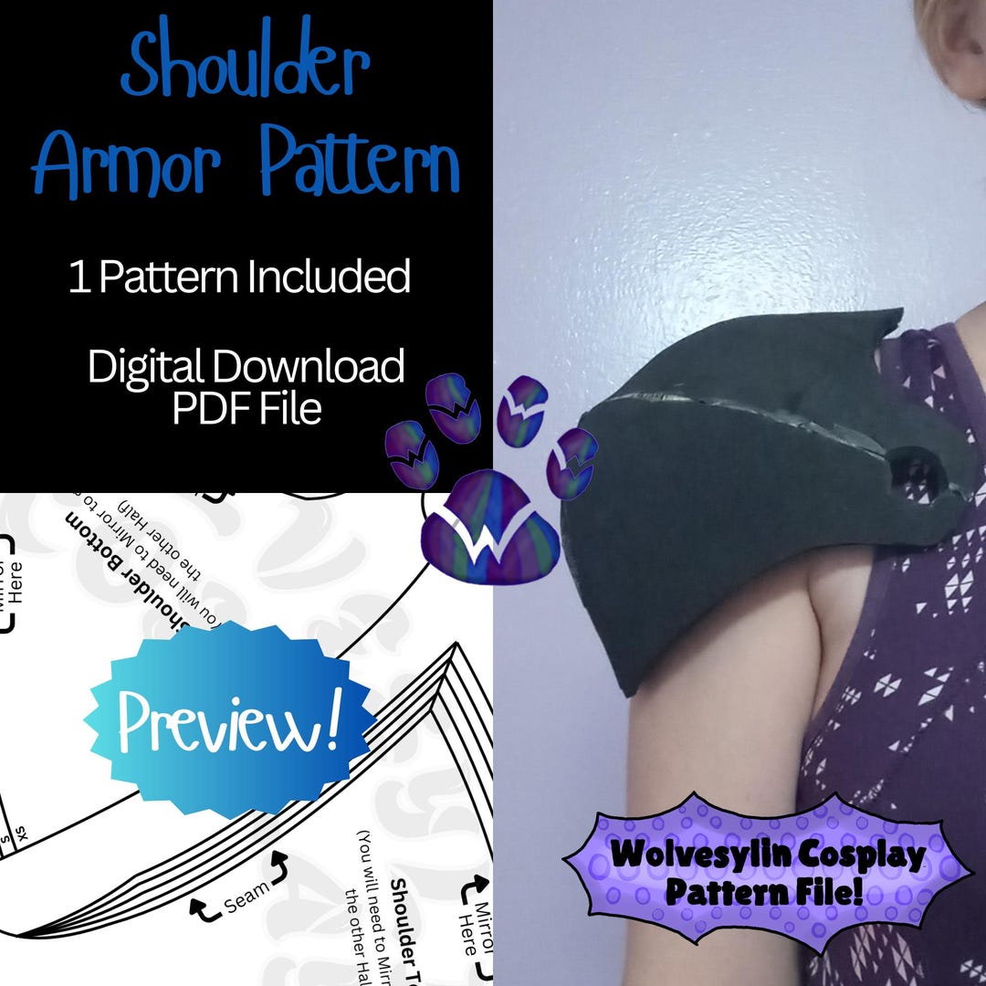 Pauldron Armor Pattern for Cosplay - Craft Your Own Shoulder Armor ...