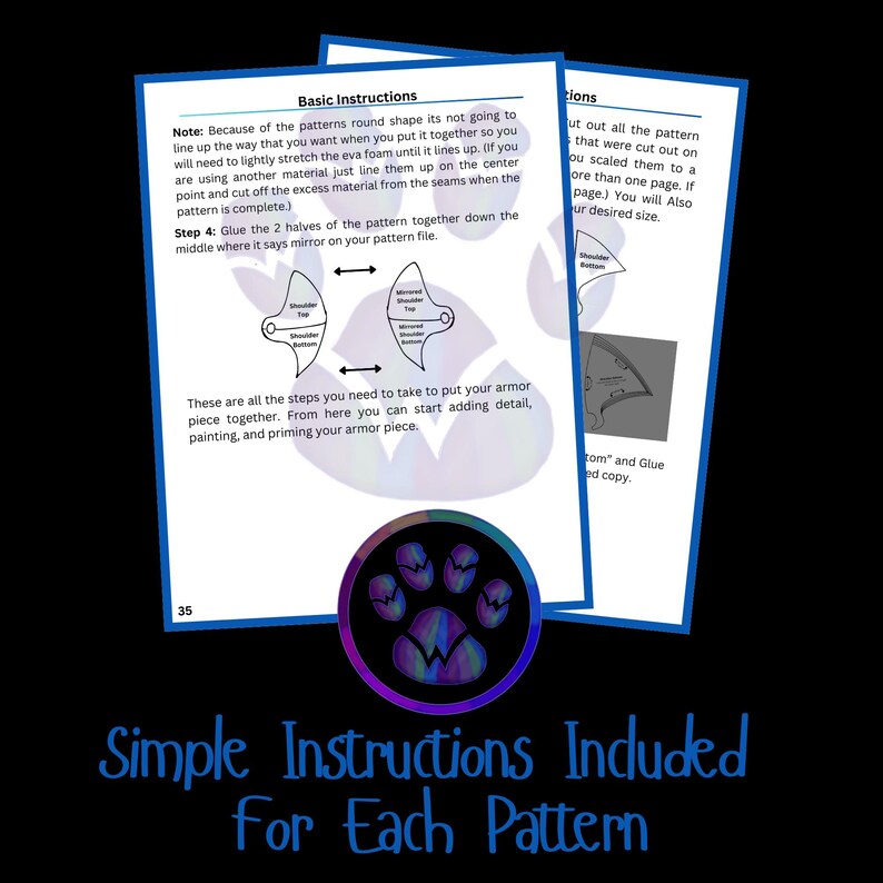 Cosplay Arm Armor Pattern Set - Designs for Upper, Elbow, Shoulder ...