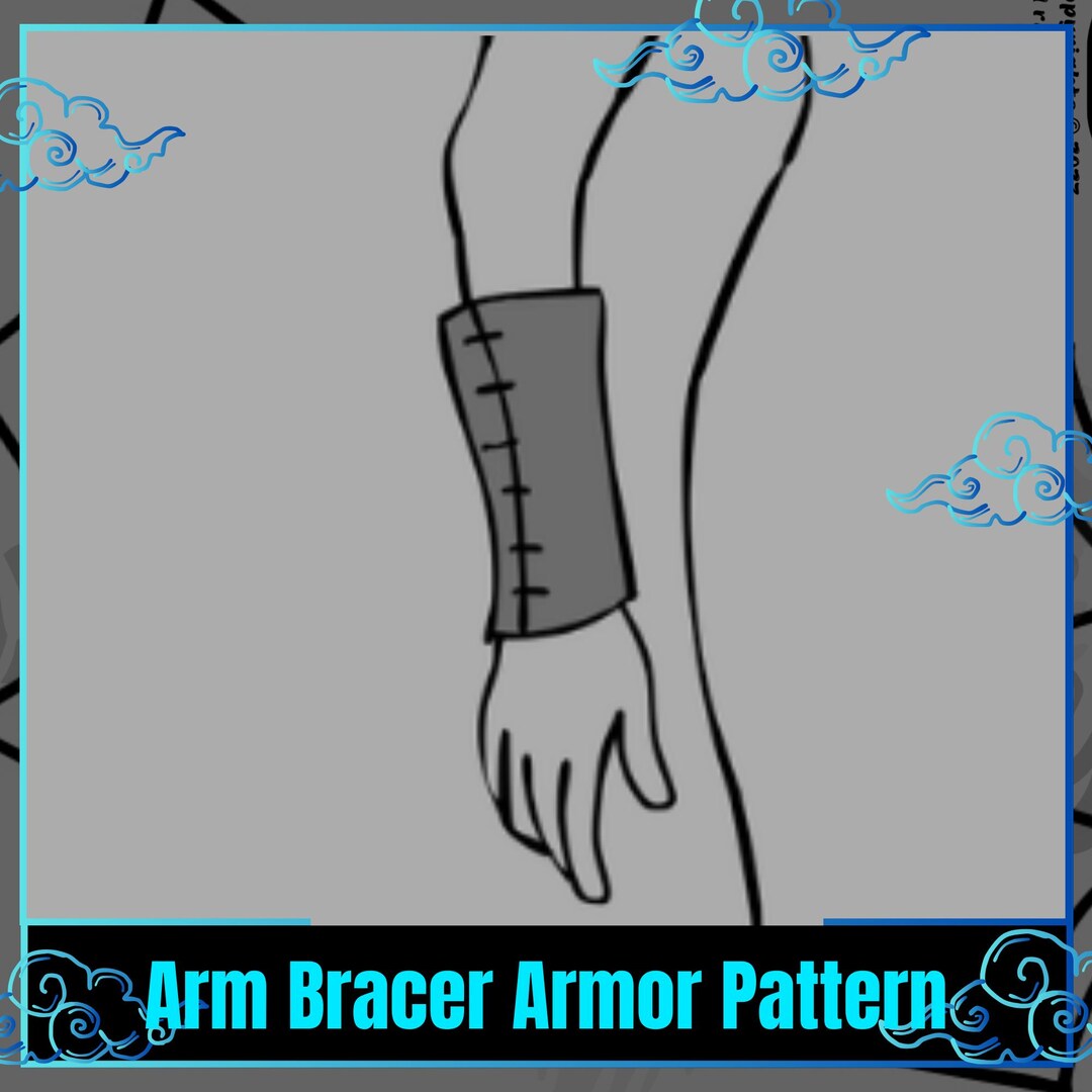 Basic Arm Bracer Pattern, Printable Cosplay, Costume, LARP, Roleplay Pattern That Can Be Made ...
