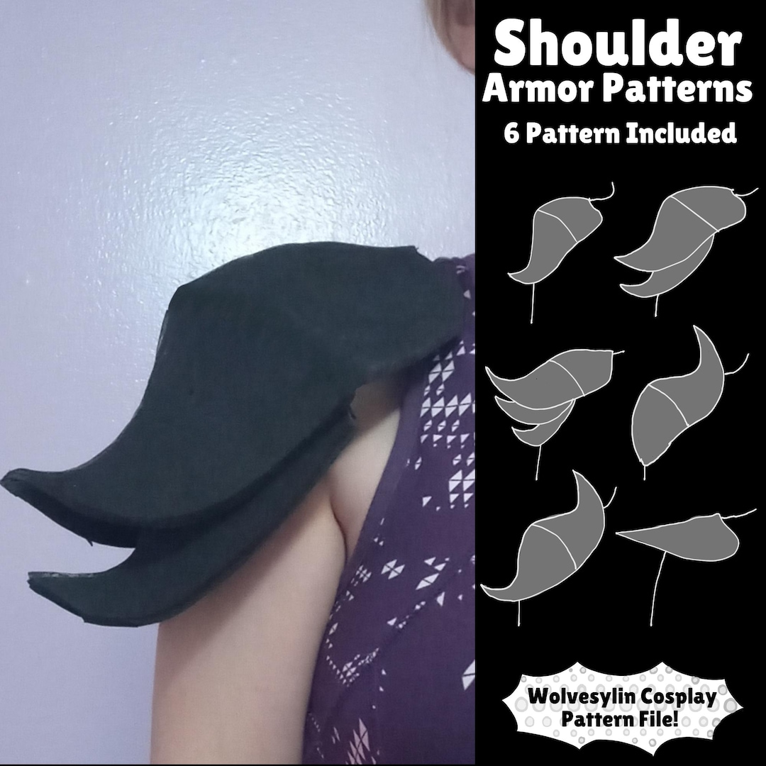 Pointed Shoulder Armor Pattern Collection Comes With 6 Designs Pauldron ...