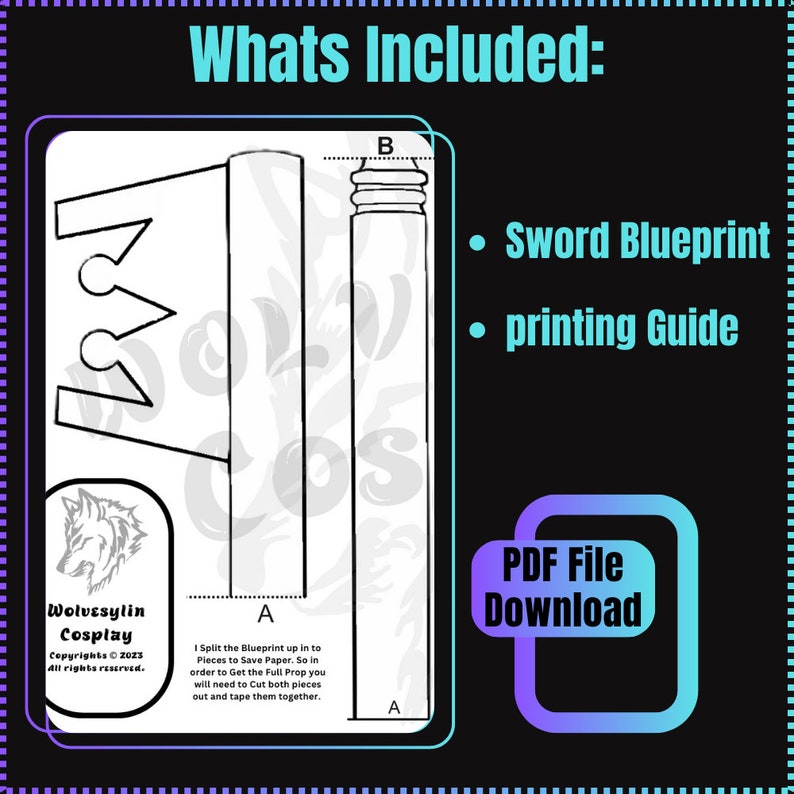 Sora's Keyblade Blueprint - Etsy