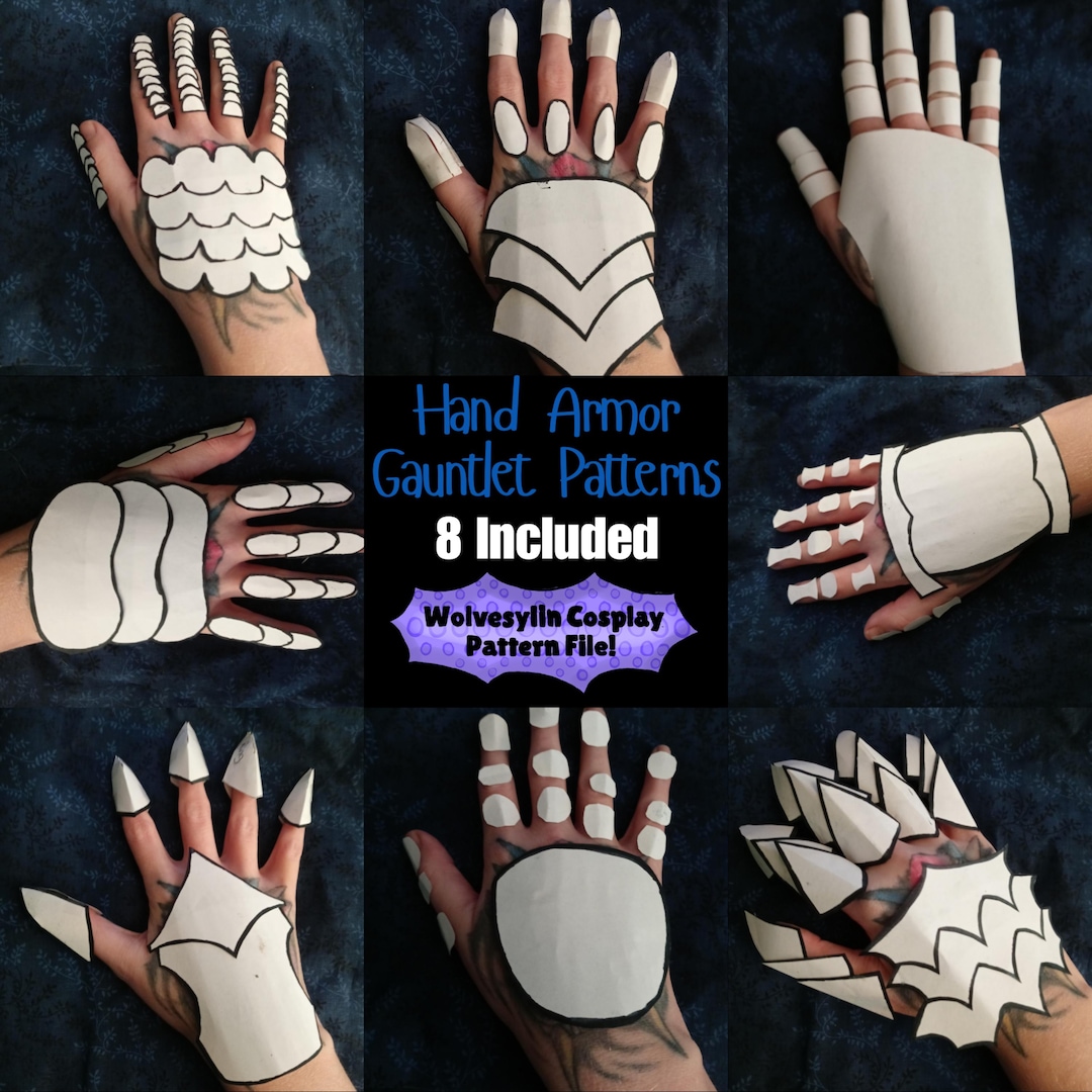 Arm Armor Hand Gauntlet Pattern Collection for Making Cosplay Costumes ...