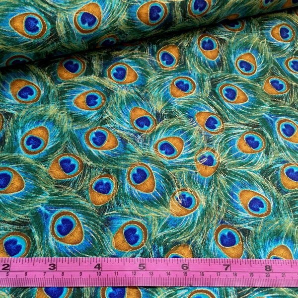Peacock Fabric - Etsy
