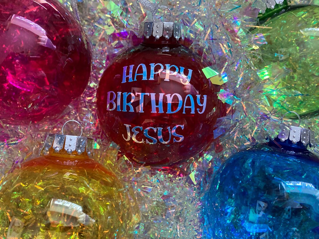 Happy Birthday Jesus Large Bauble! Great Christmas Gift! Various ...