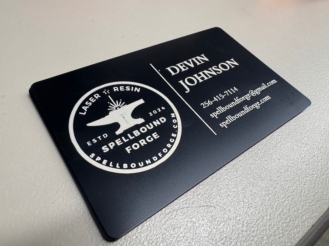 Custom Laser Engraved Anodized Aluminum Business Cards: Make a Lasting ...