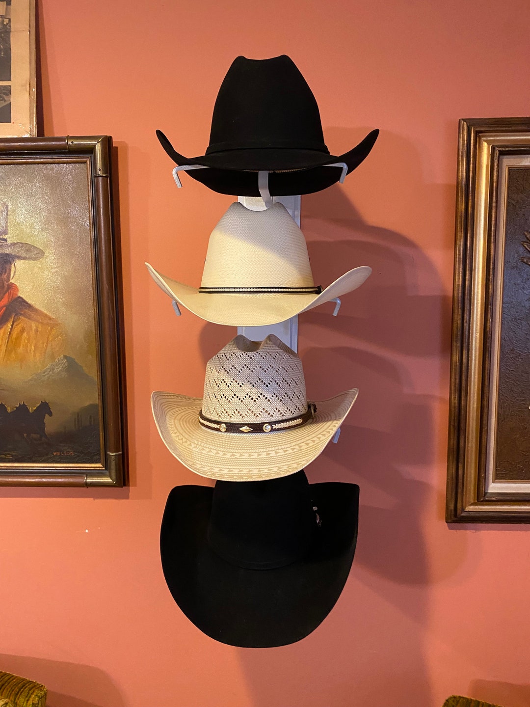 American Made Crown up Four Hat Rack White by Mark Christopher ...