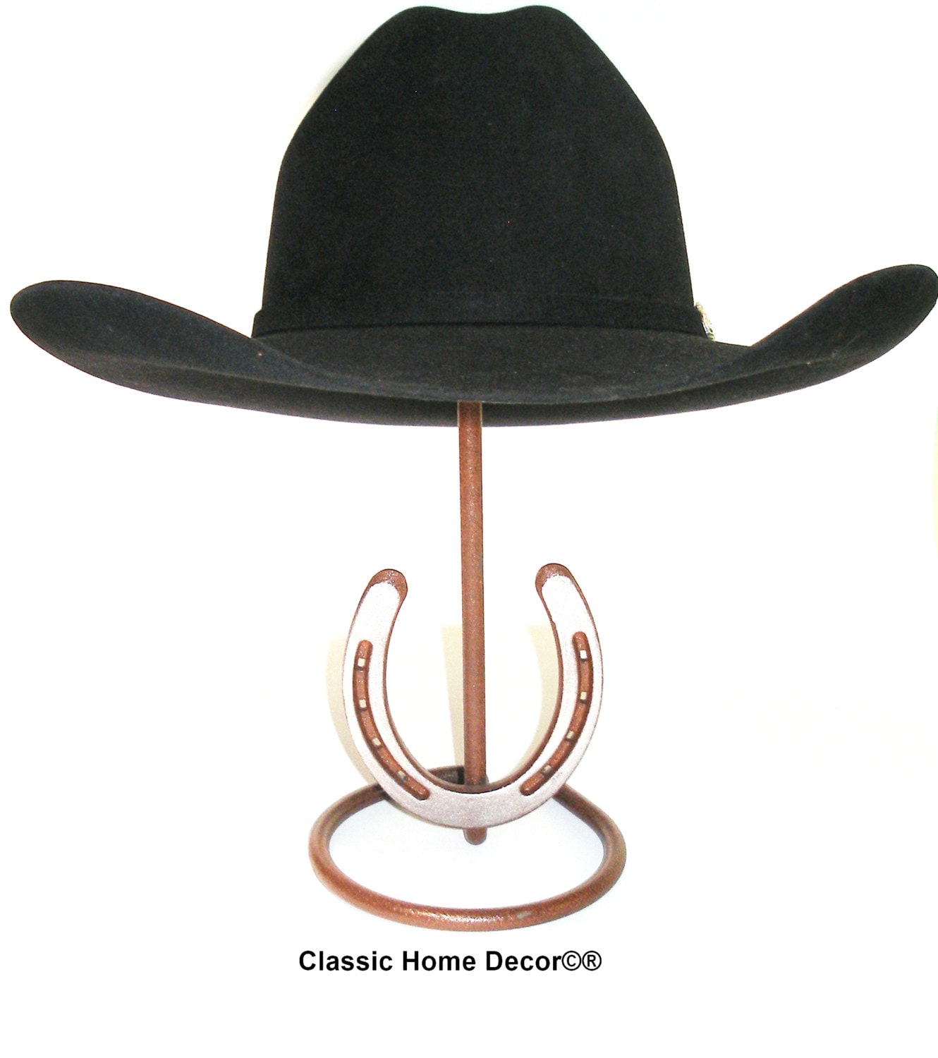 Cowboy Hat Stand With Genuine Horseshoe - Etsy