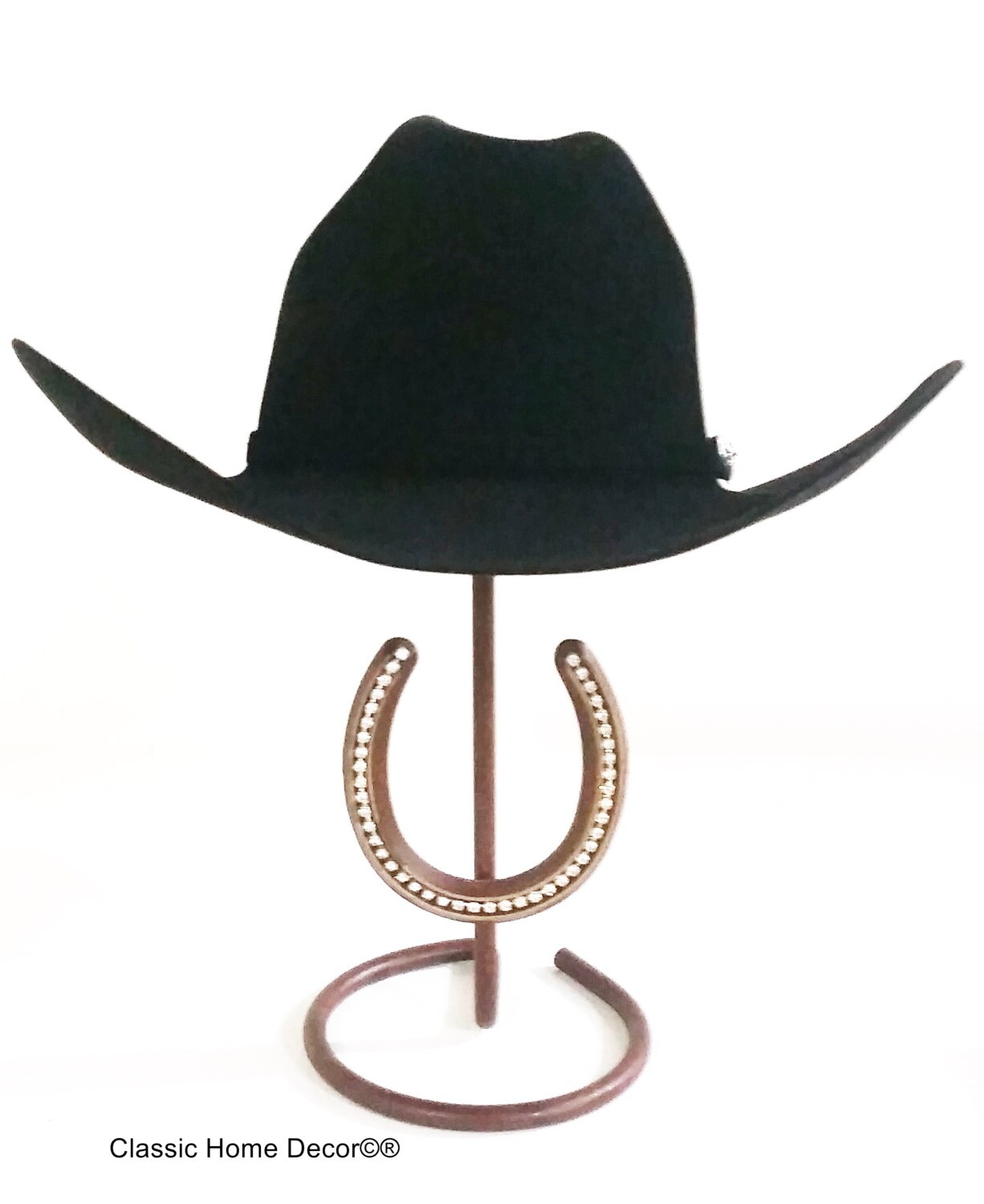 Cowboy Hat Stand With Genuine Rhinestone Horseshoe - Etsy