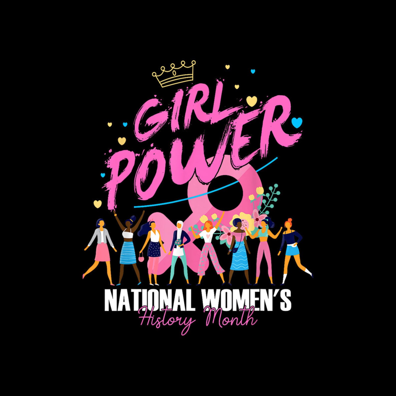 National Women's History Month 2024 Girl Power for Women Digital PNG - Etsy