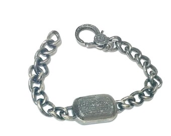 Pave link bracelet | Etsy