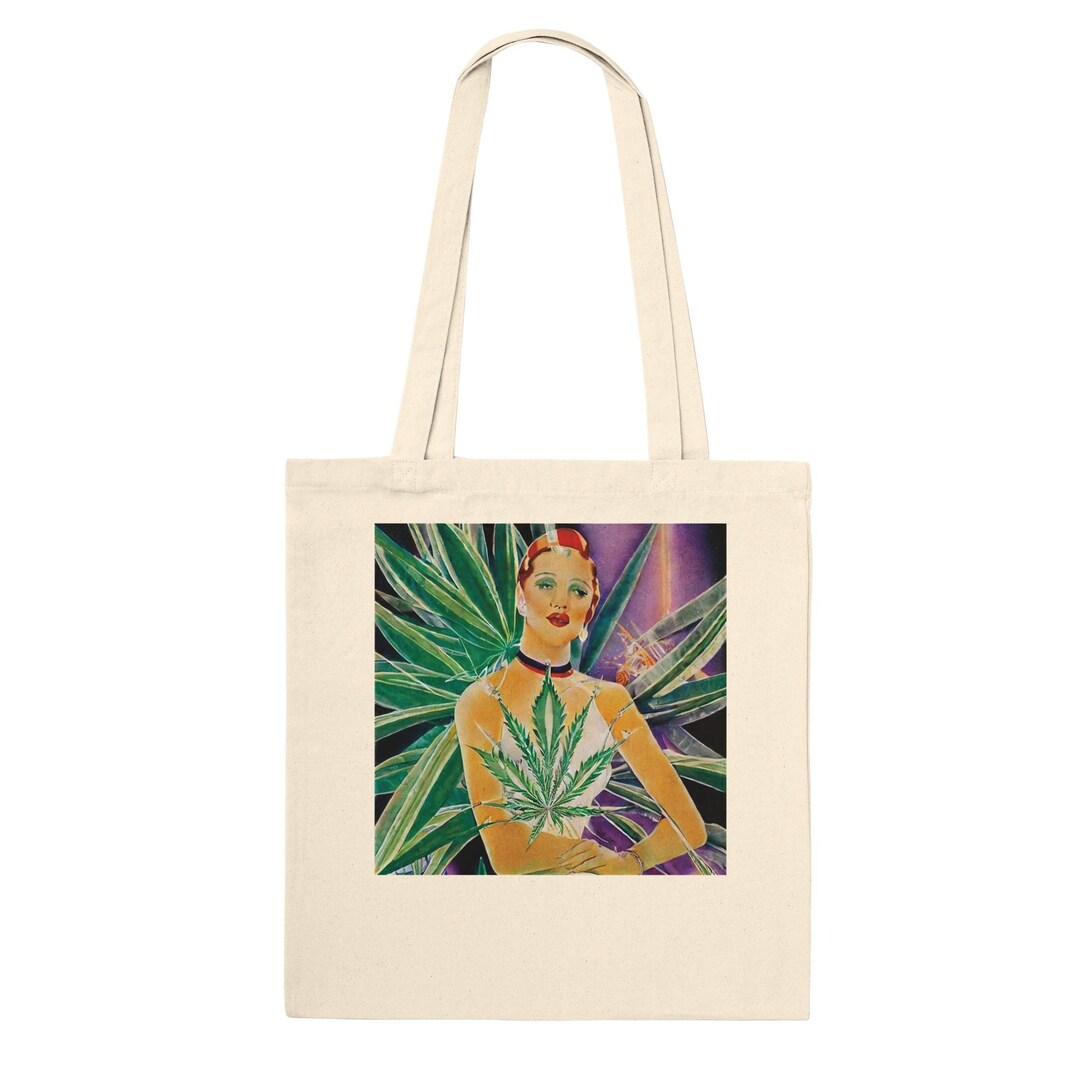Cotton Tote Bag: Retro Art Deco Flapper, Novelty Print - Etsy