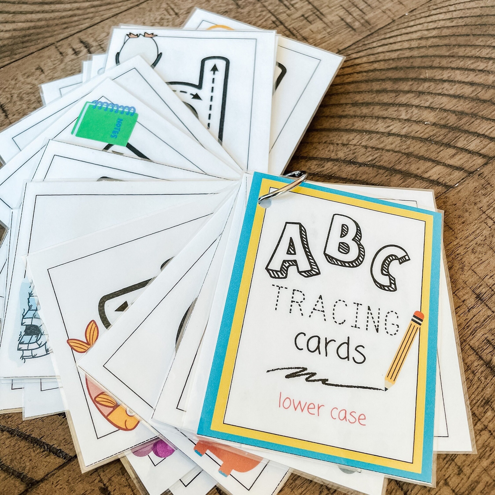 ABC Tracing Cards, Preschool Handwriting Practice, Mini Tracing Cards ...