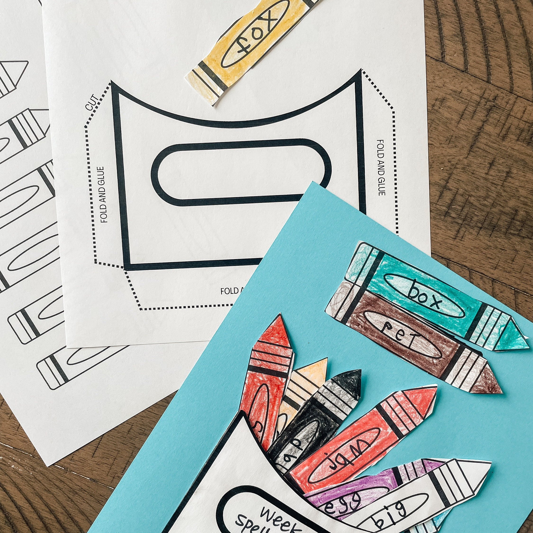 Cut and Paste Crafts /spelling Crafts/36 Fun Cut and Paste Crafts ...