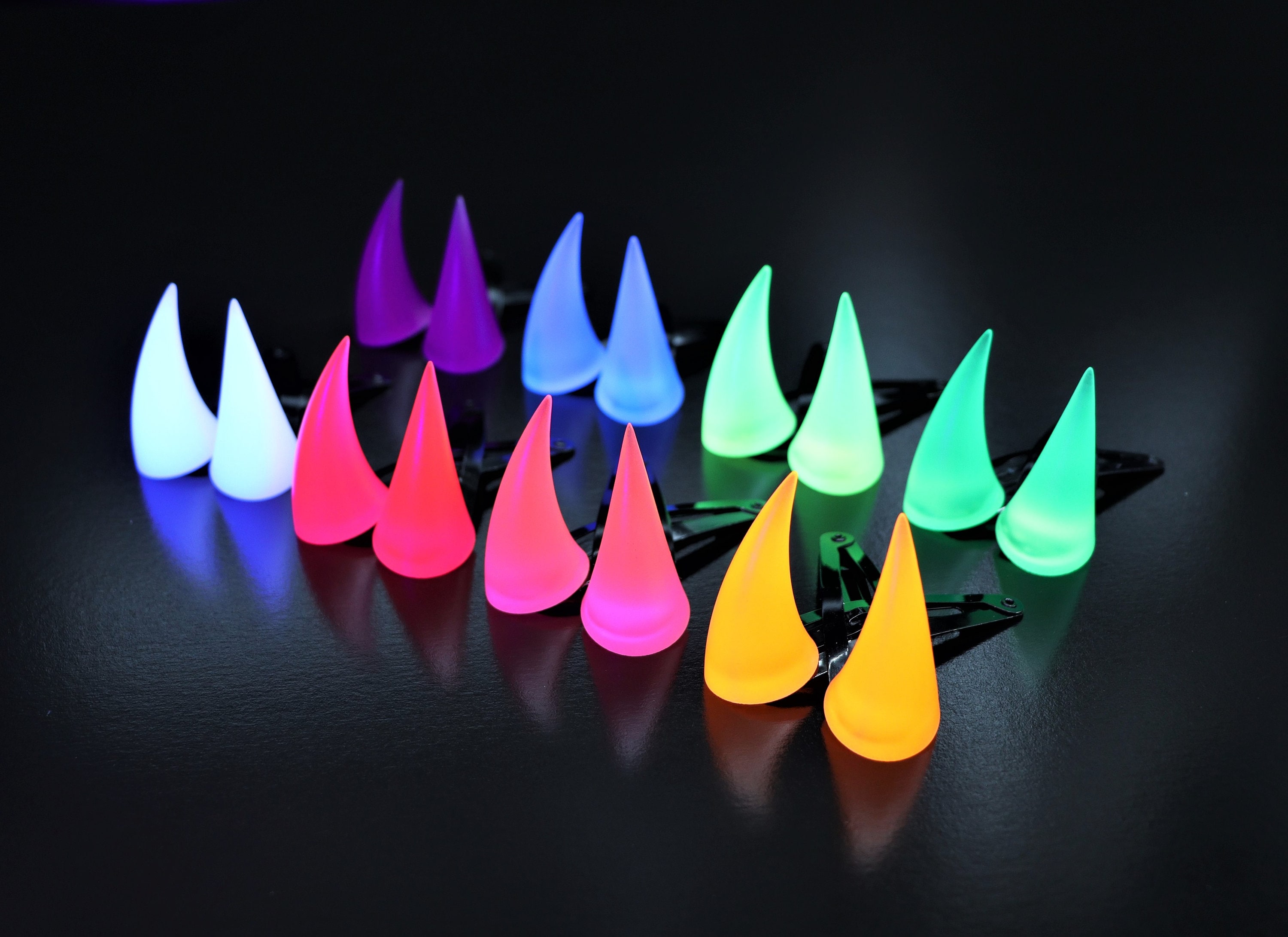UV Reactive Demon Horns Small Cute Gothic Devil Halloween - Etsy