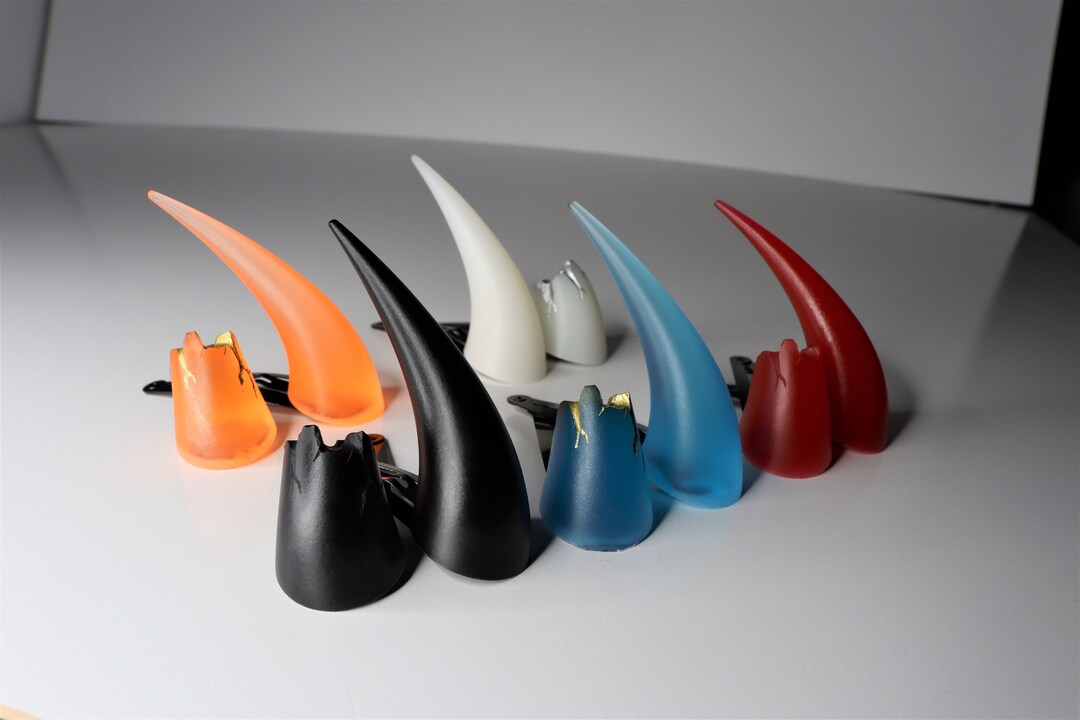 Broken Oni Ogre Demon Horns Hair Clips Medium Size - Etsy