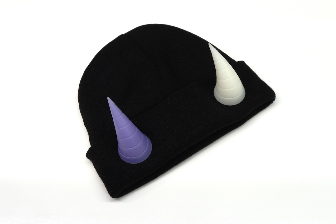 Customizable Magnet Horns With Beanie, Goth, Gothic, Demon, Cosplay ...