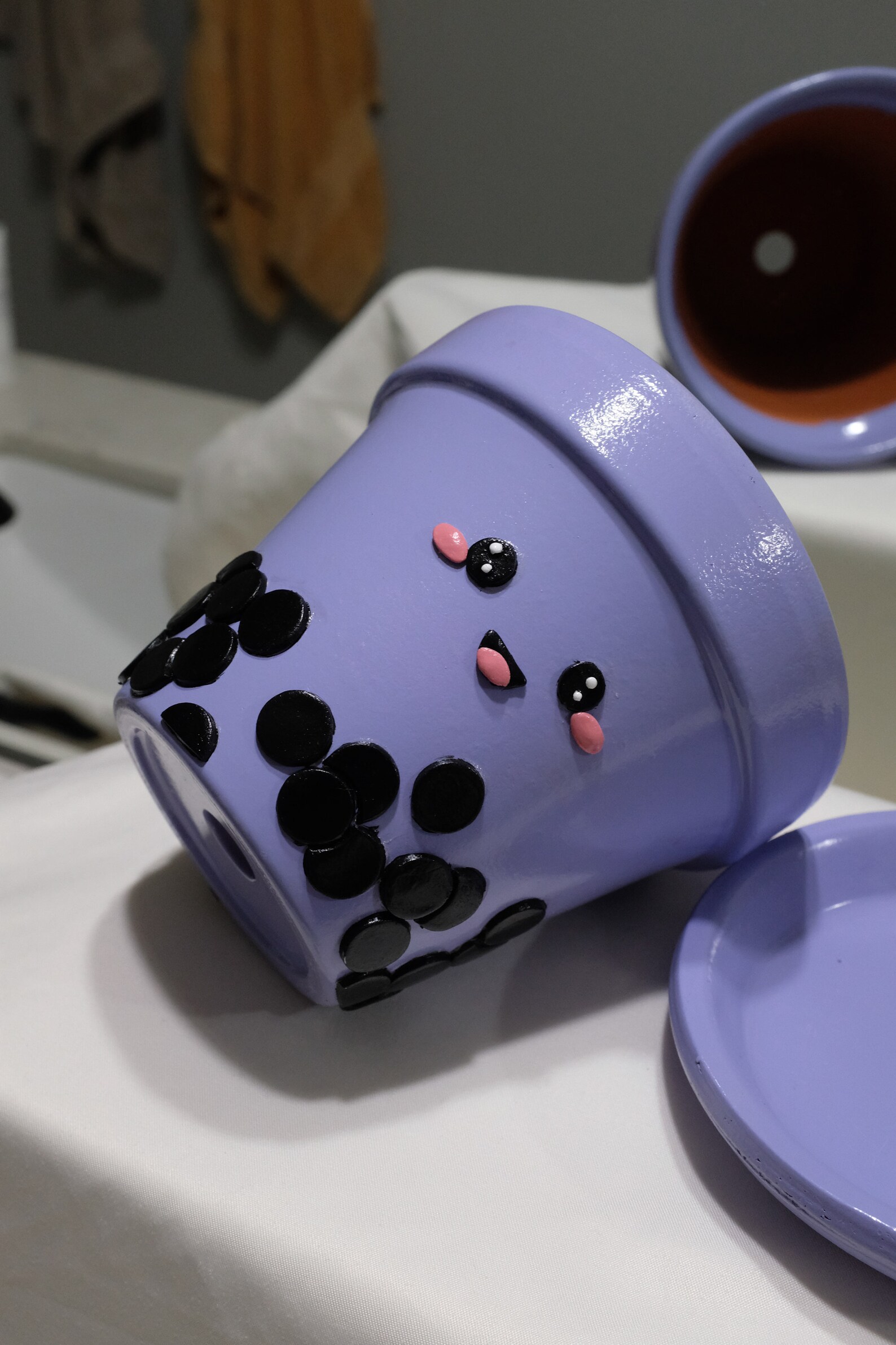 Boba Tea Plant Pot Taro Milk Tea Clay Planter Pot Cute 4 | Etsy