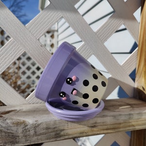 Boba Tea Plant Pot | Cute Gift for Plant Lovers | Cute Bubble Tea ...