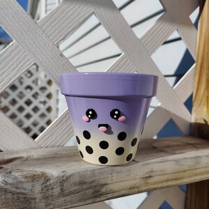 Boba Tea Plant Pot | Cute Gift for Plant Lovers | Cute Bubble Tea ...