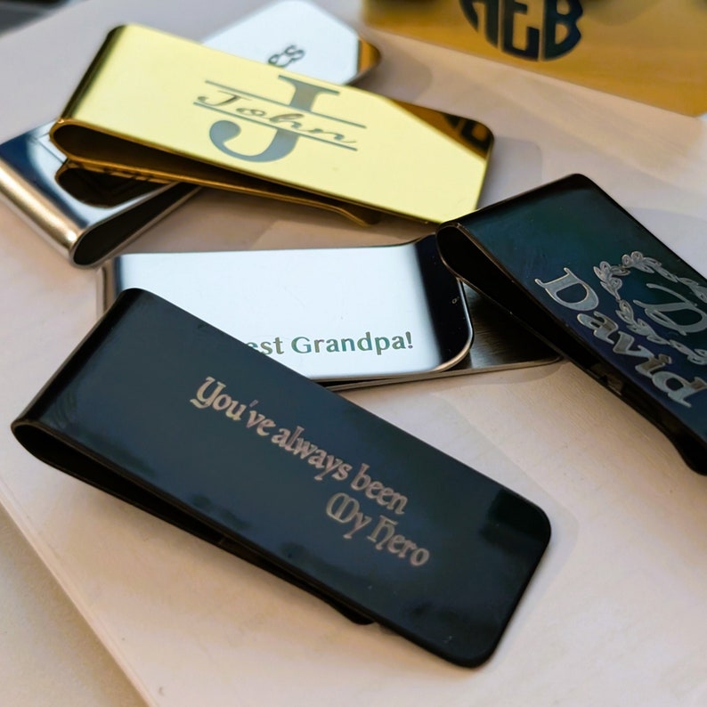 Personalized Money Clip: Custom Engraved Stainless Steel, Gift for Men ...