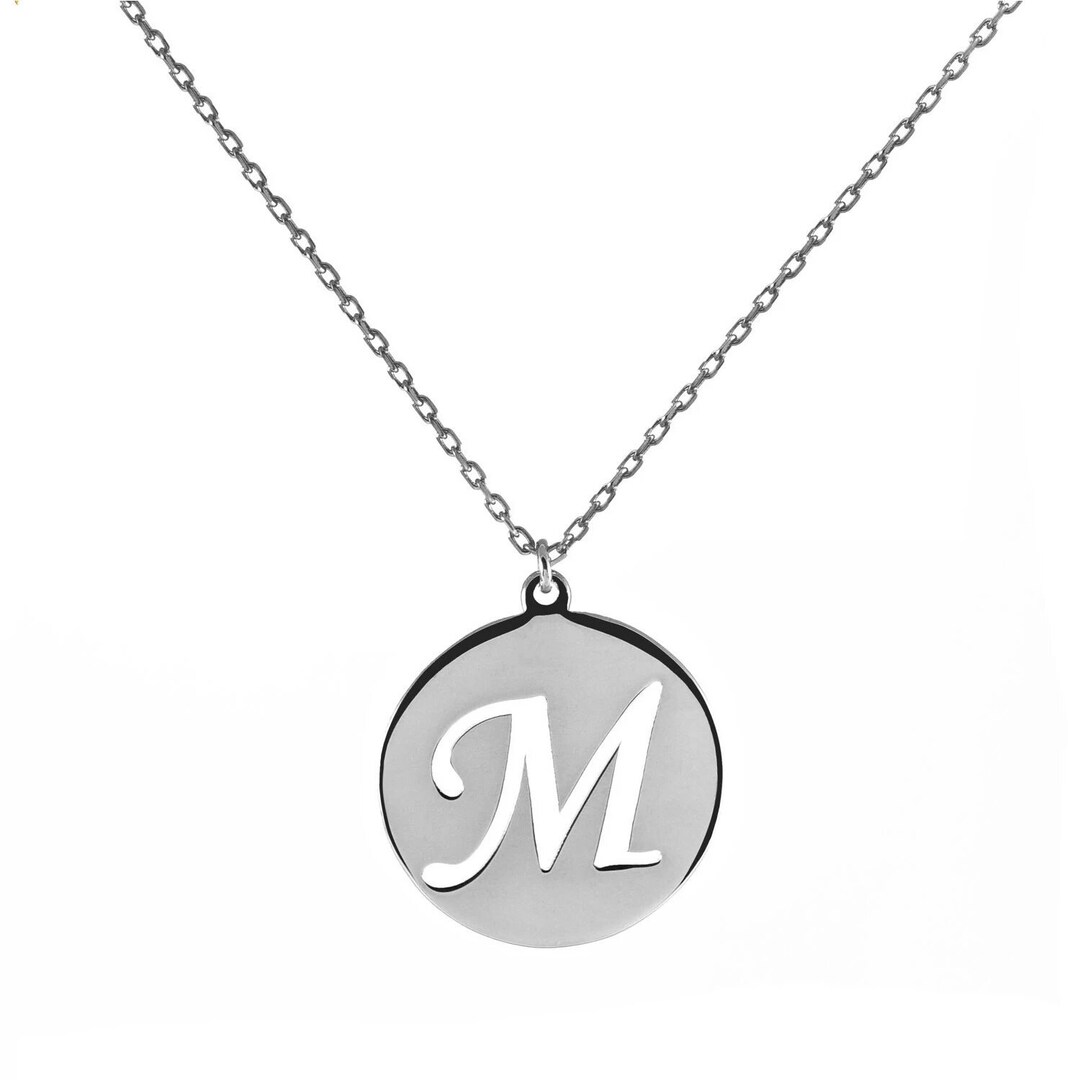 Personalized Engraved Letter Medallion Pendant Jewelry - Etsy