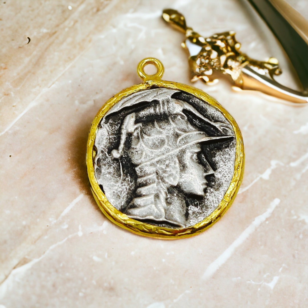 Ancient Coin Findings Pendant , Roman Coin Charm, Pendant Earing ...