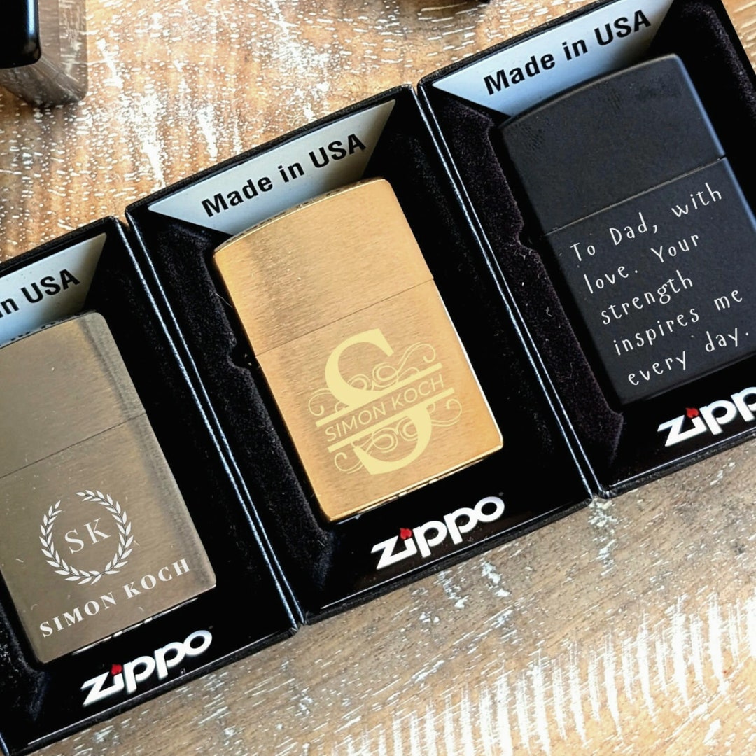 Personalized ZIPPO Groomsmen Lighter Custom Lighter for Men Woman Fathers Day Gifts for Dad ...