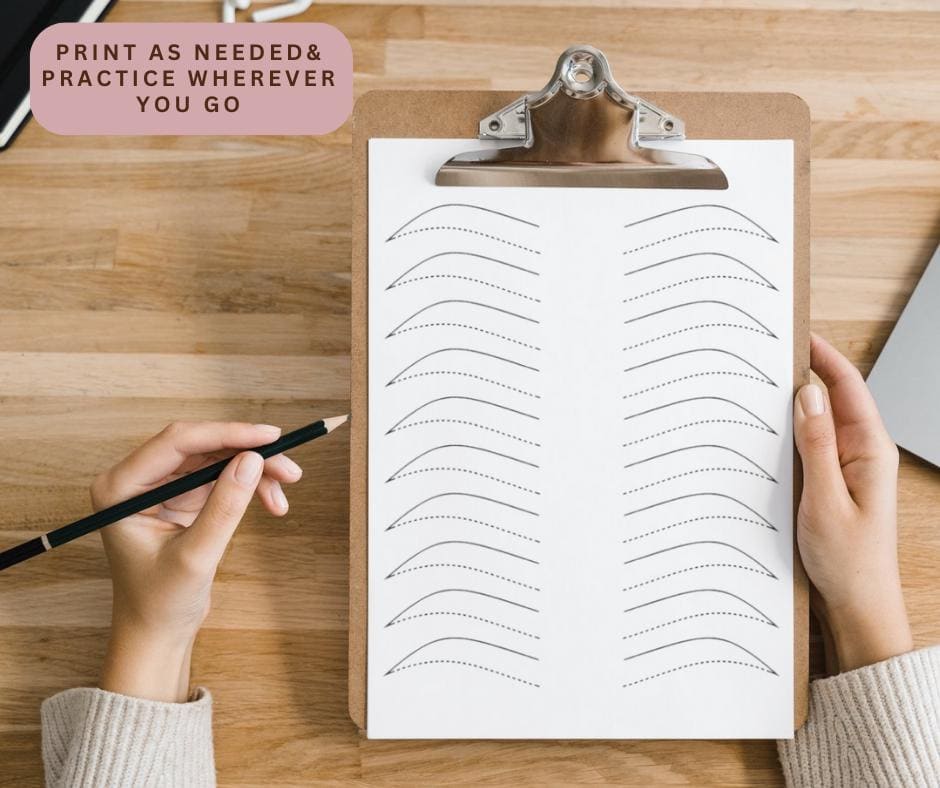 Brow Mapping & Design Practice Sheets | Advanced Eyebrow Training ...