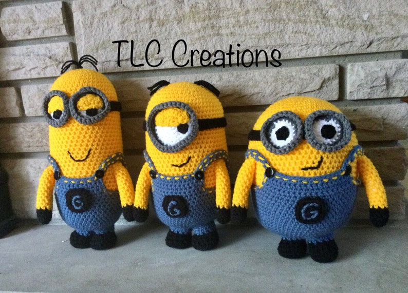 Crochet Minion: Handmade Kevin, Stuart, Bob Plush Toy - Etsy