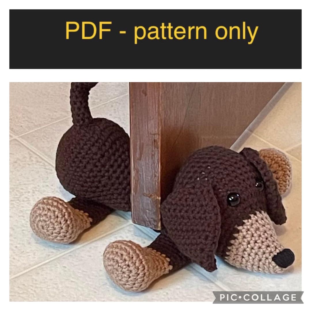 Crochet Dachshund Puppy Door Stop Pattern (PDF Pattern) - Etsy