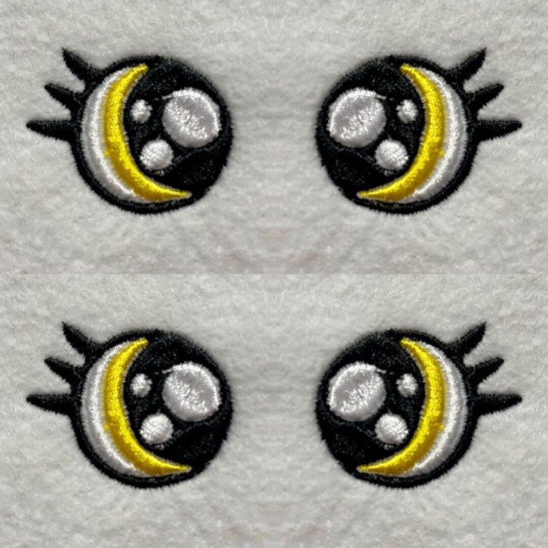 Felt Eyes / Embroidered Eyes / Amigurumi Eyes / 25mm Eyes / 35mm Eyes ...