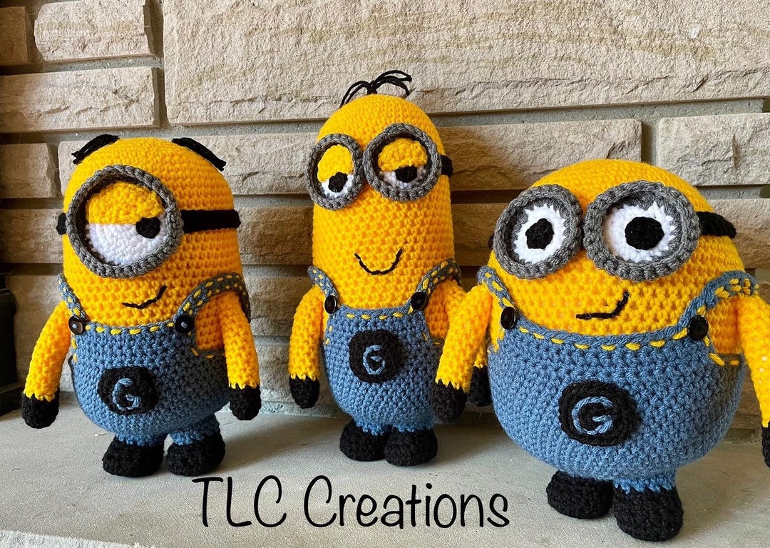 Crochet Minion: Handmade Kevin, Stuart, Bob Plush Toy - Etsy